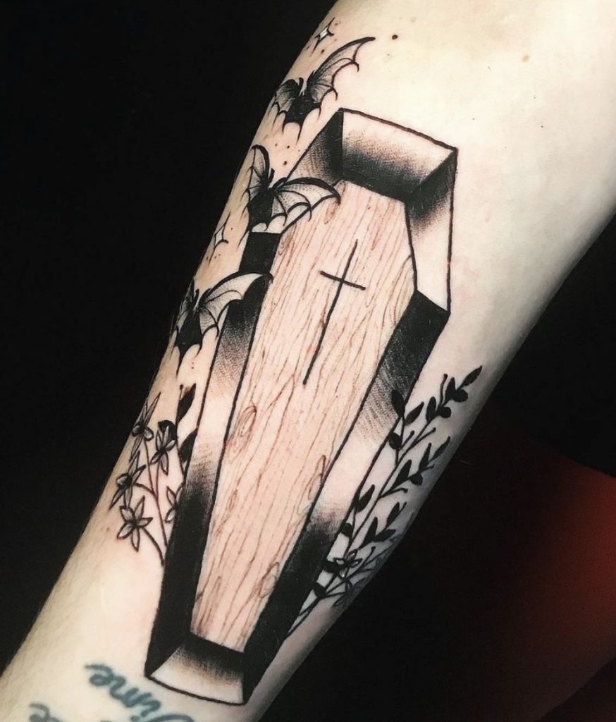 Veronica “Rotten Ronnie” Erickson – Black Coffin Tattoo